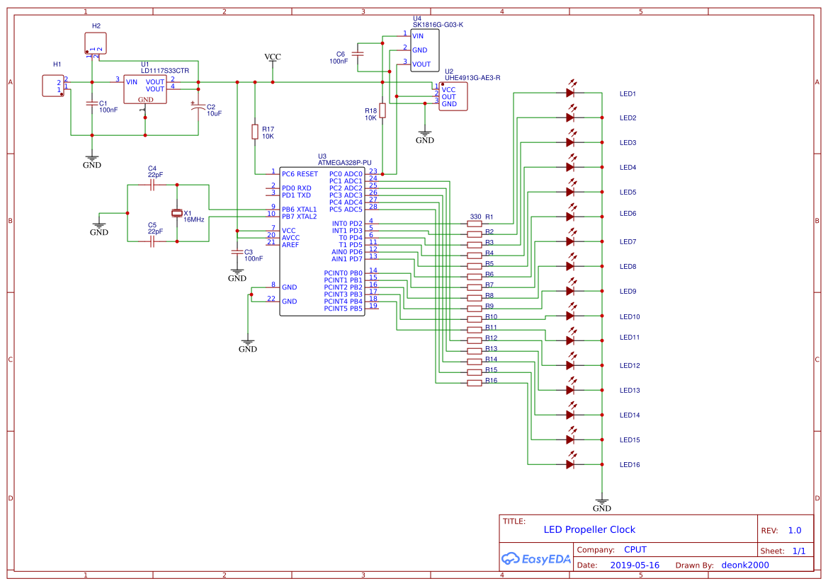 LED Propellor - EasyEDA open source hardware lab
