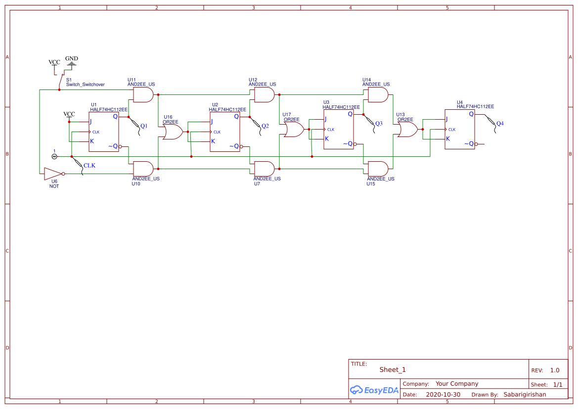 4 bit up-down synchronous counter - OSHWLab