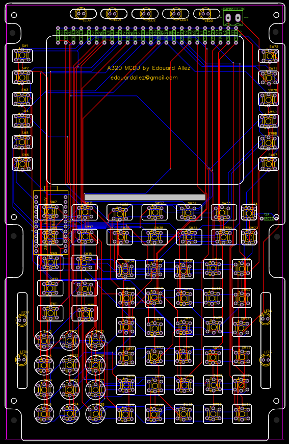 A320 MCDU backlit arduino - OSHWLab