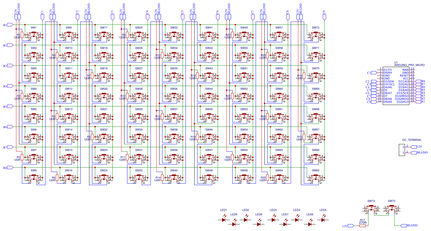 A320 MCDU backlit arduino - OSHWLab