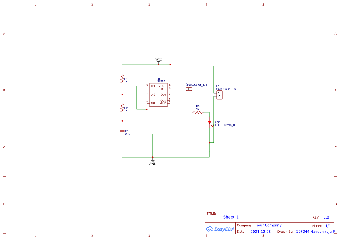 Astable multivibrator - EasyEDA open source hardware lab