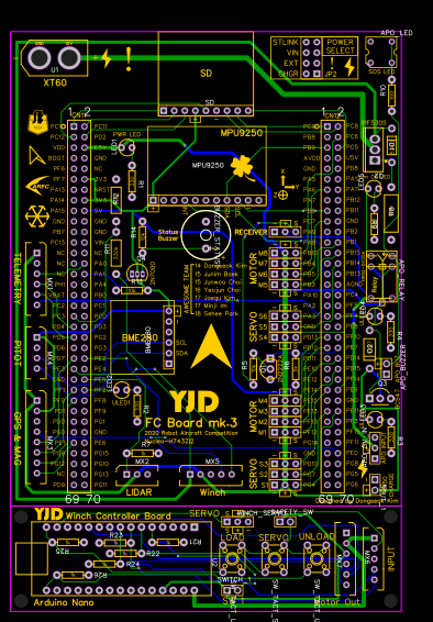 Robot Aircraft Competition Drone PCB mk3 - EasyEDA open source hardware lab