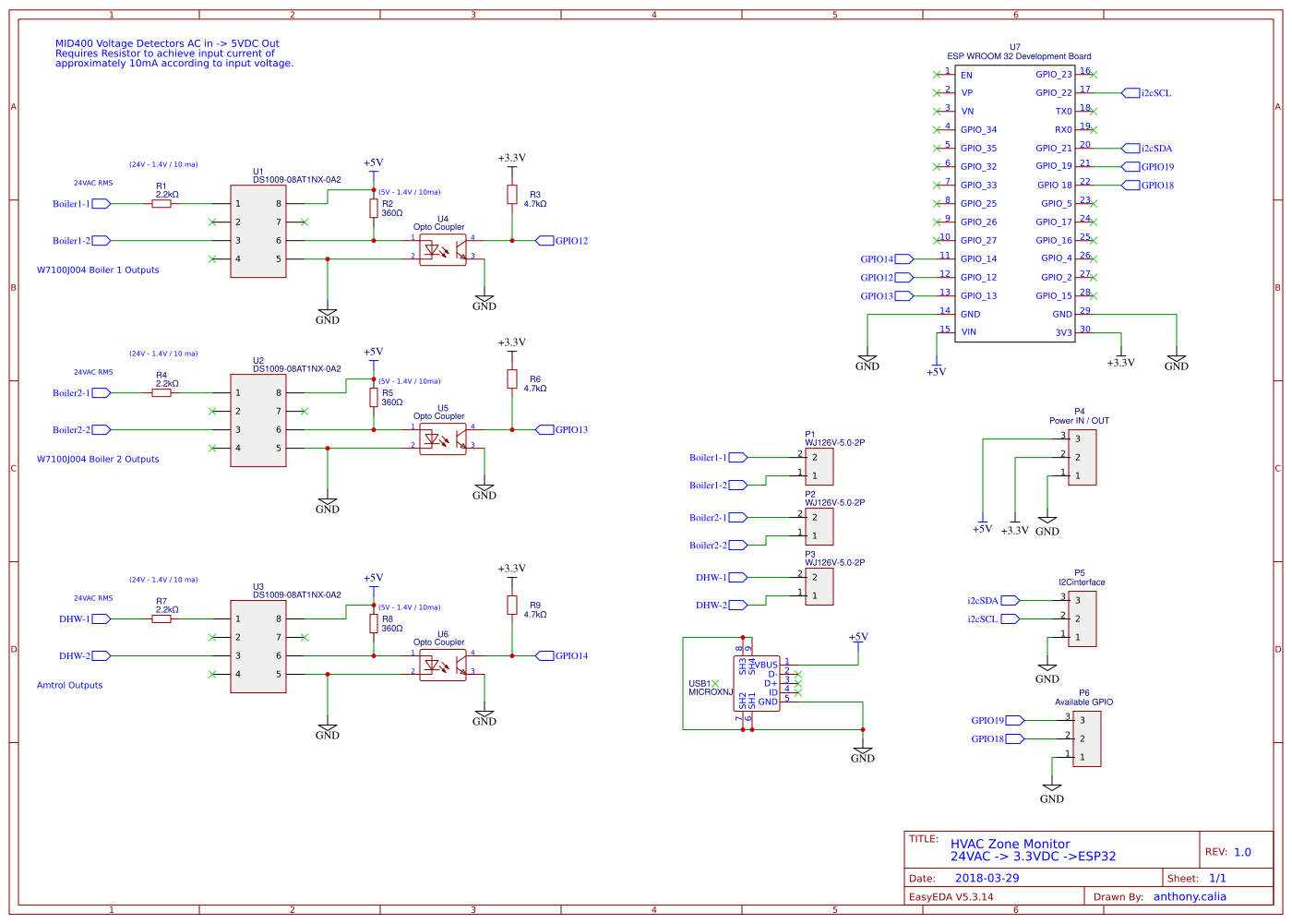 HVAC Monitor and Control Using MID400 - OSHWLab