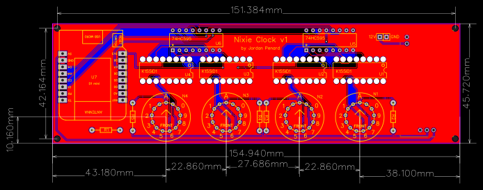 Nixie clock v1 - EasyEDA open source hardware lab