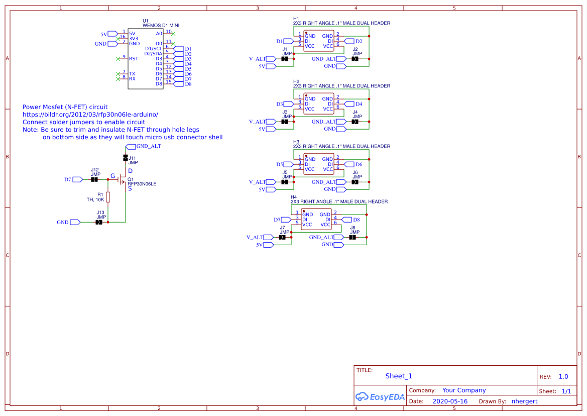 LED Strip ESP8266 Adapter - EasyEDA open source hardware lab