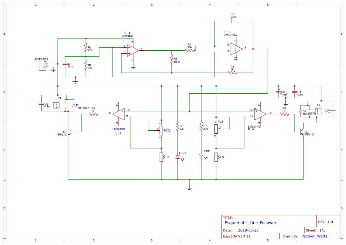 Seguidor_Linea_Analógico - OSHWLab