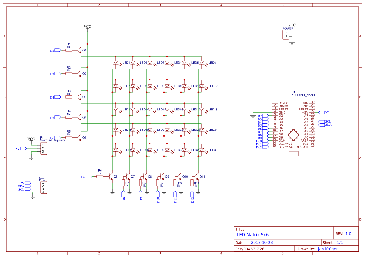7SegmentClock - EasyEDA open source hardware lab