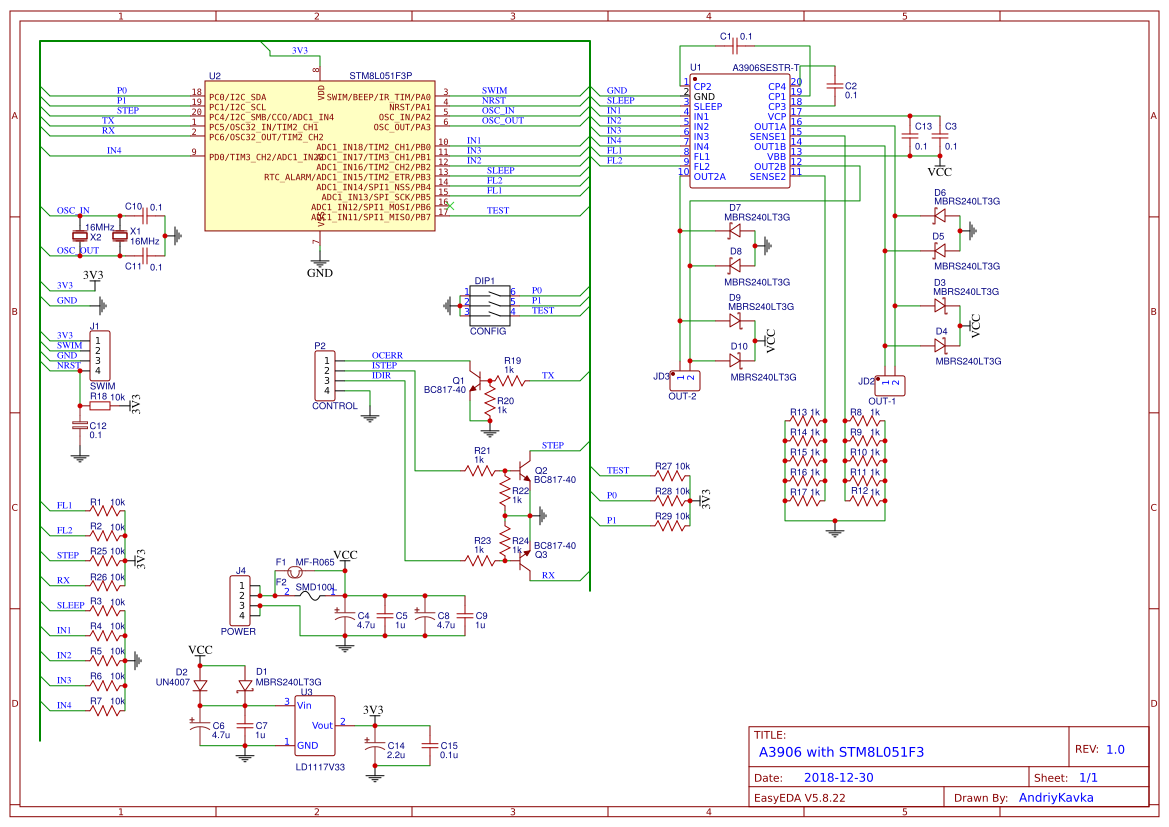 A3906_STM8L051F3 - OSHWLab