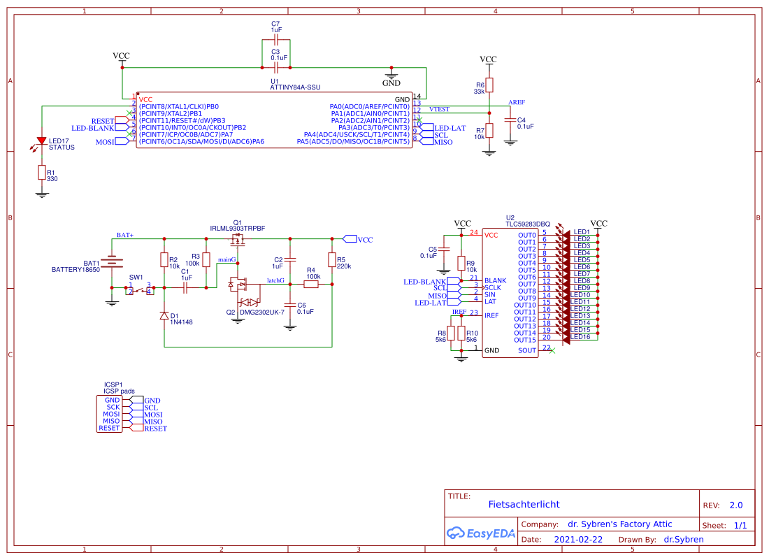 fietsachterlicht - EasyEDA open source hardware lab