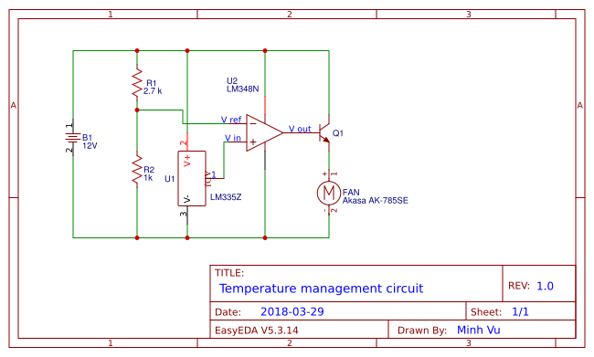 Temperature management circuit - EasyEDA open source hardware lab
