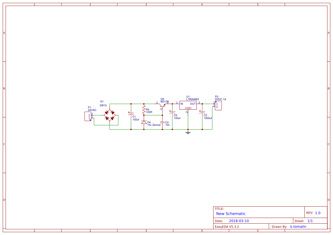 24v AC to 9v DC - EasyEDA open source hardware lab