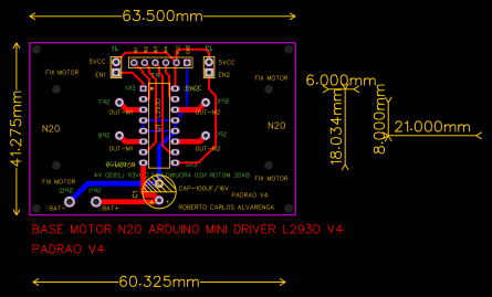 BASE MOTOR N20 ARDUINO MINI L293D V4 - OSHWLab