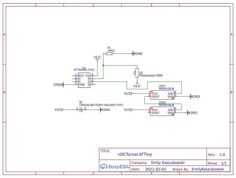 nOCTurnal.ATTiny - EasyEDA open source hardware lab