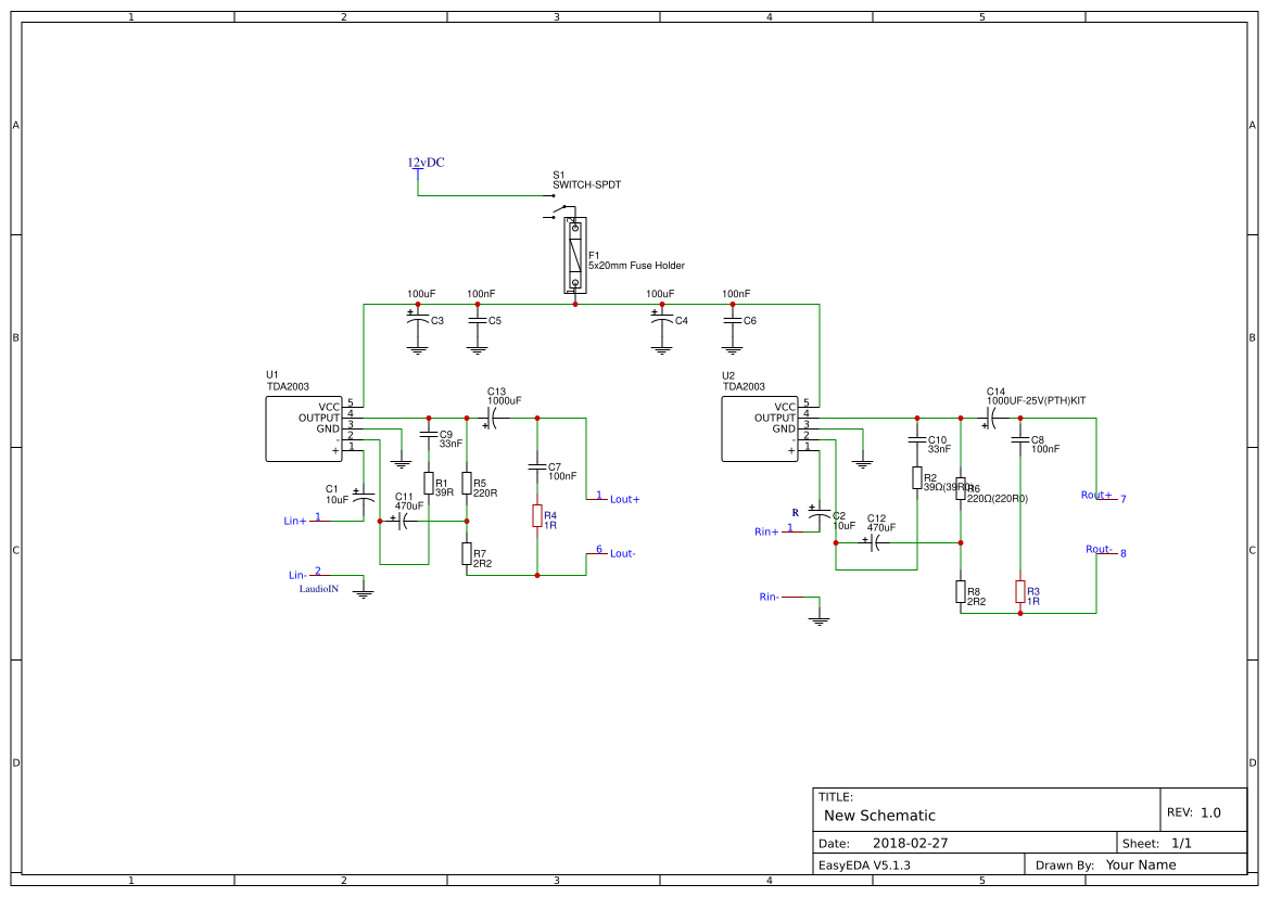 TDA2003 amp - OSHWLab