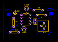 DUAL LED flasher - EasyEDA open source hardware lab