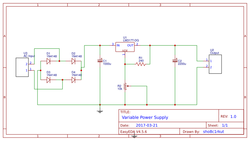 Veriable Power Supply - OSHWLab