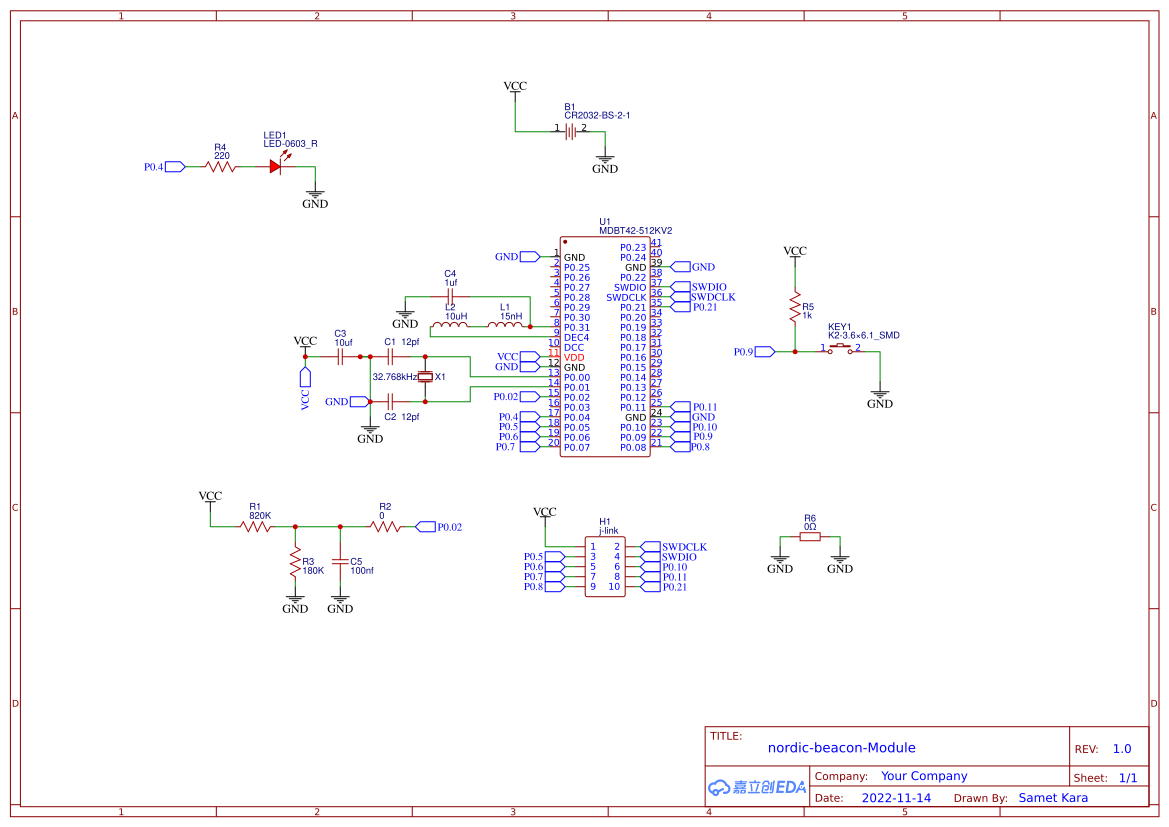nrf52832_beacon - OSHWLab
