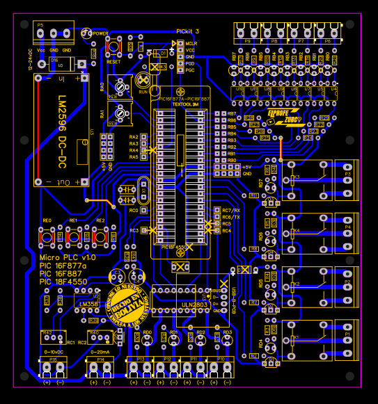 MicroPLC_PIC16F887 - EasyEDA open source hardware lab