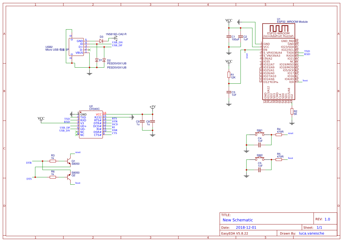 esp32 breakout - EasyEDA open source hardware lab