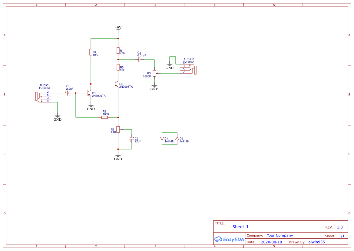 Fuzz Face - EasyEDA open source hardware lab