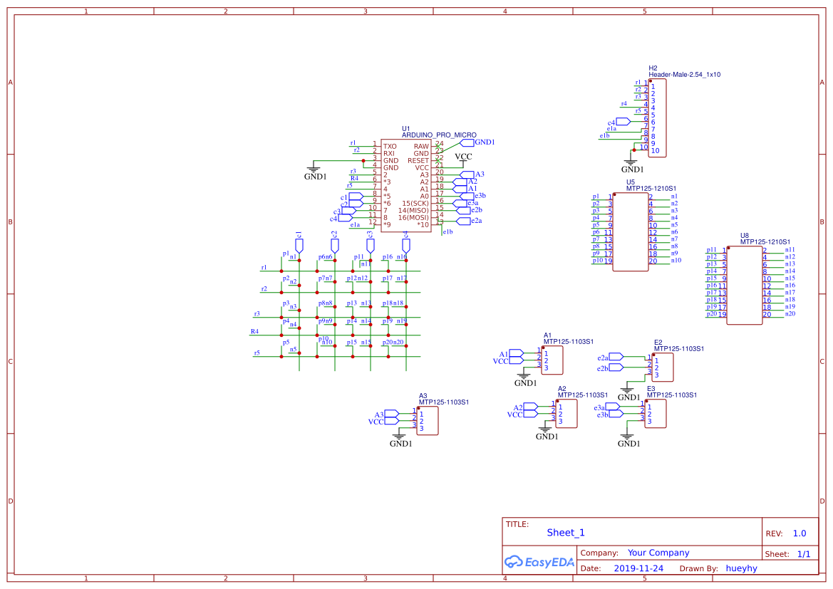 arduino buttonbox breakout - OSHWLab