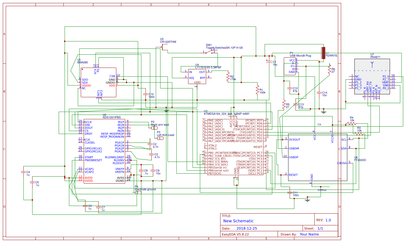 ECG and accelerometer - Platform for creating and sharing projects - OSHWLab