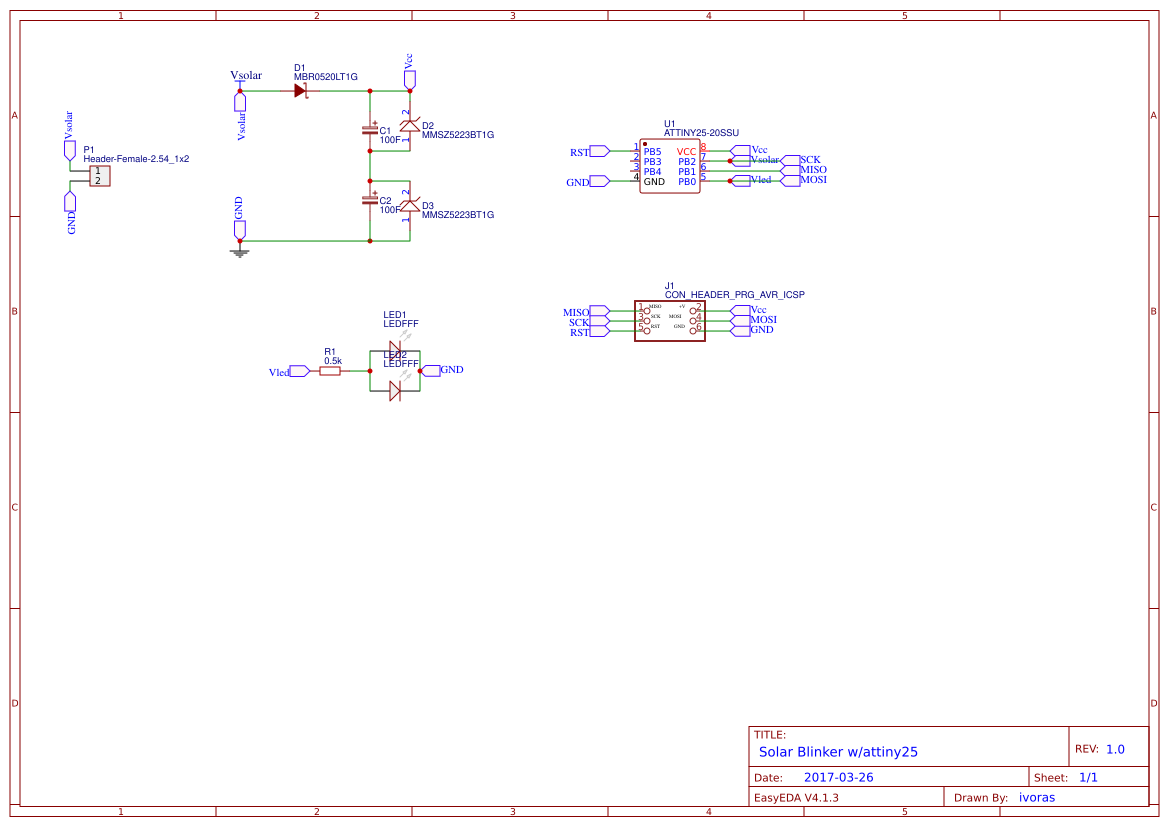 Solar blinker - OSHWLab