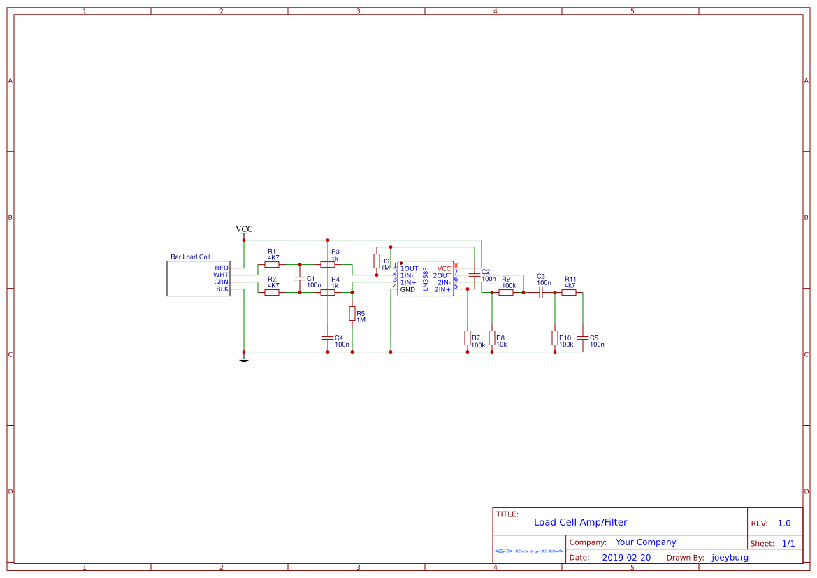Load Cell Amp/Filter 4.0 - EasyEDA open source hardware lab