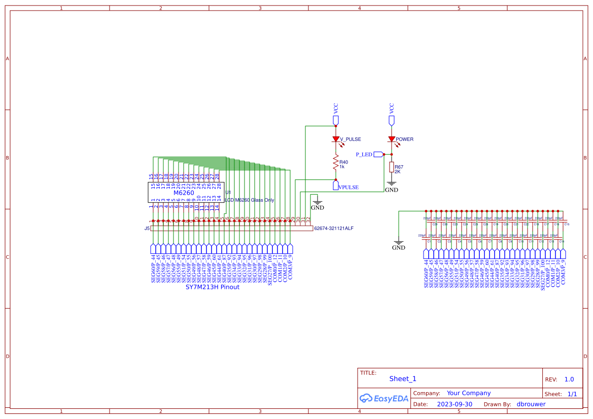 LCD Display Baseboard Ribbon Cable Connector - EasyEDA open source hardware lab
