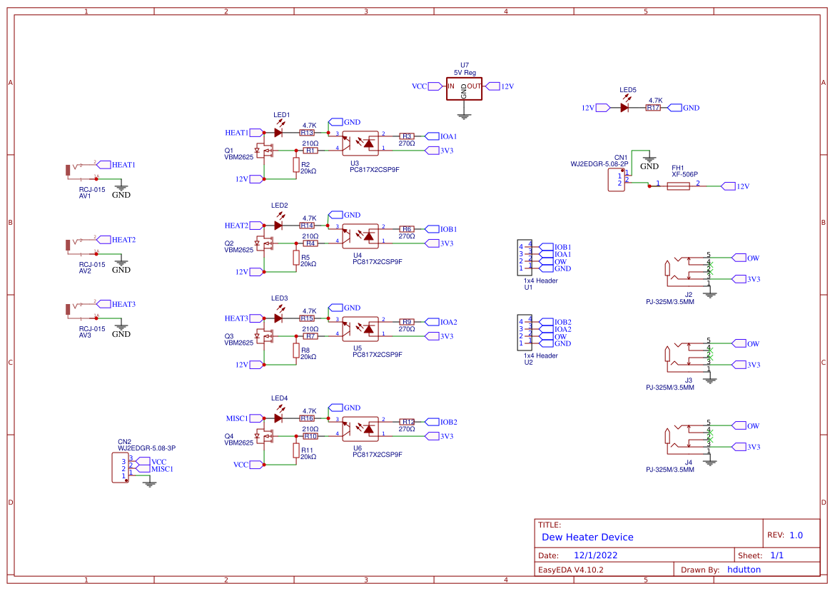 Dew Heater Device - OSHWLab