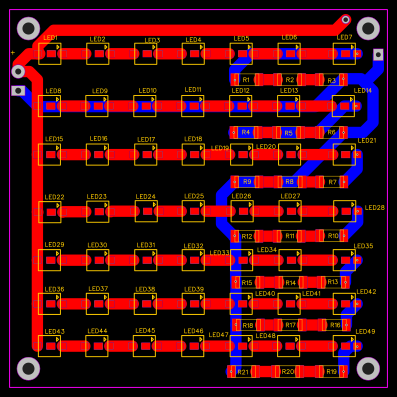 LED Pannel 7x7 - EasyEDA open source hardware lab