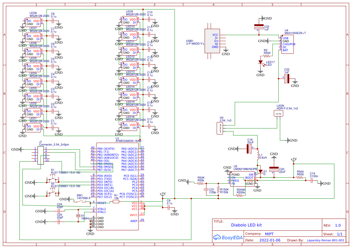 Diabolo pixel kit - EasyEDA open source hardware lab