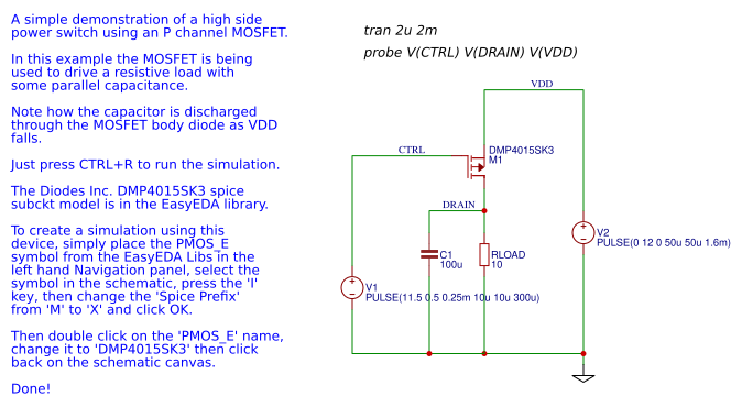 High side PMOSFET switch - EasyEDA open source hardware lab