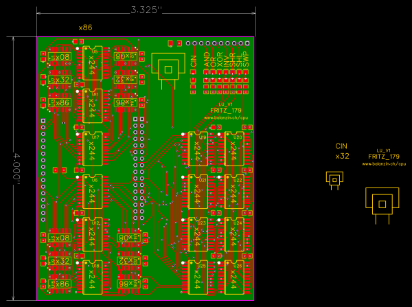 Homemade CPU LU - EasyEDA open source hardware lab