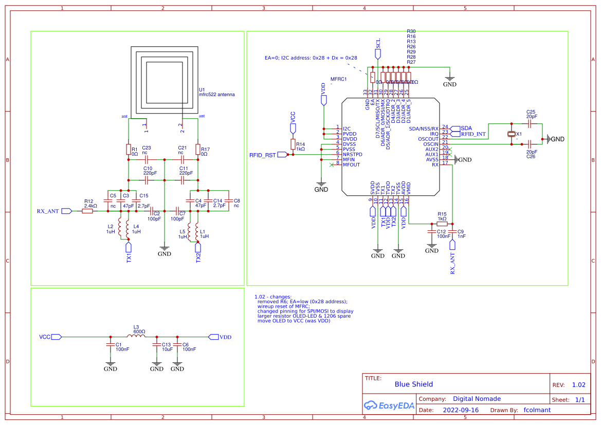 ESP32-OLED-RFID - EasyEDA open source hardware lab