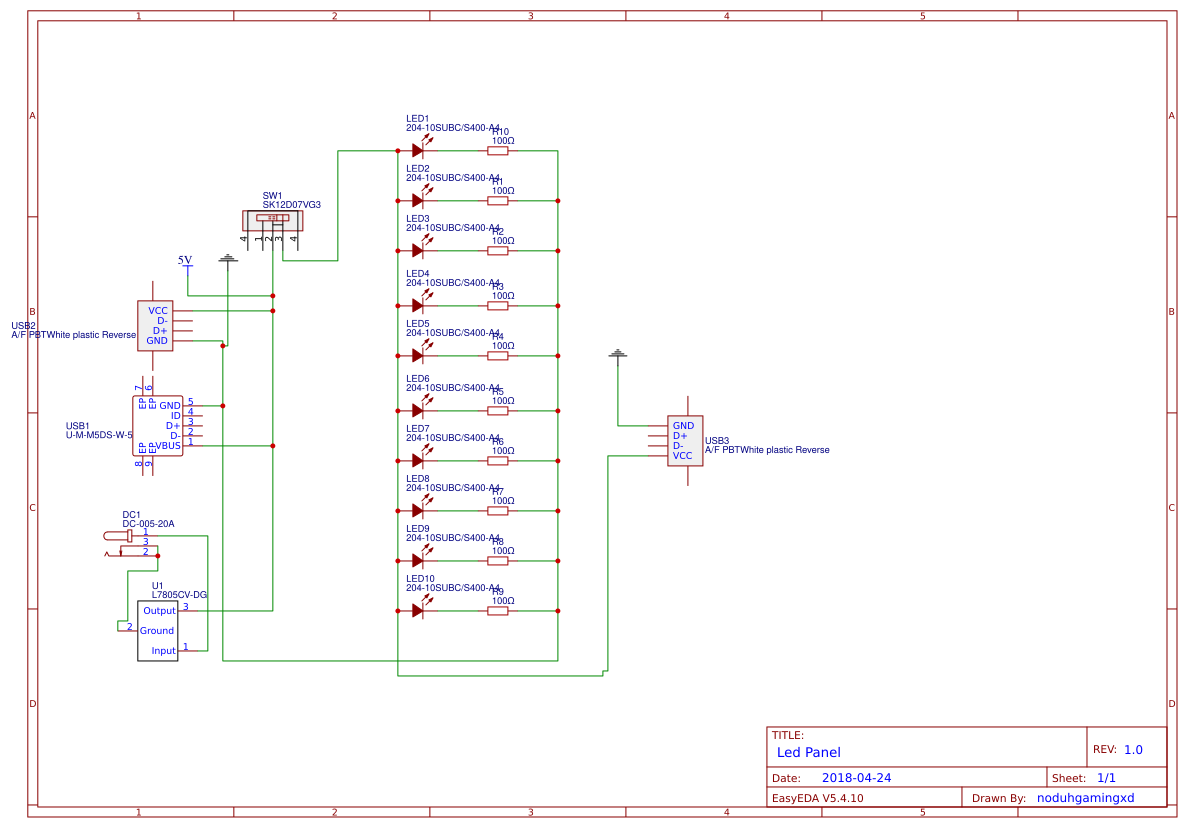 Led pannel - EasyEDA open source hardware lab