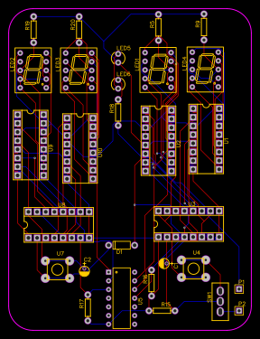 relógio digital - OSHWLab