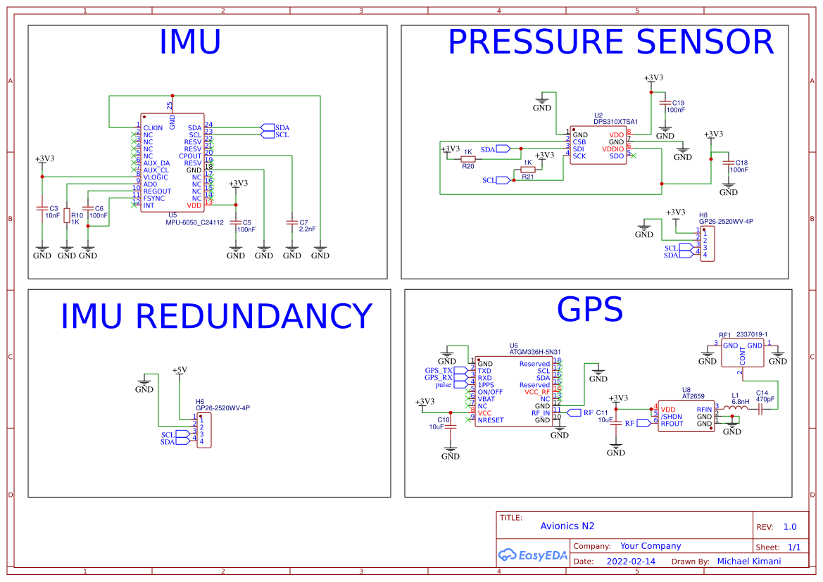 N2AvionicsBoard - EasyEDA open source hardware lab