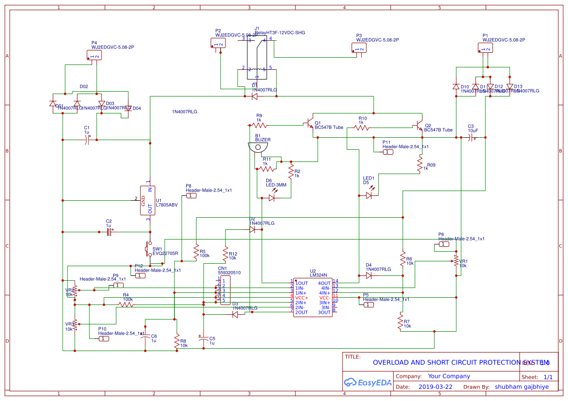 OVER LOAD AND SHORT CIRCUIT PROTECTION SYSTEM - EasyEDA open source hardware lab