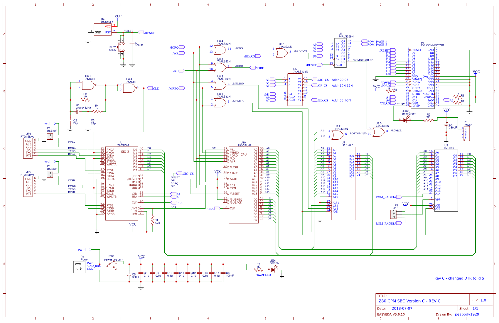 CPM Z80 Board Version C copy - Platform for creating and sharing projects - OSHWLab