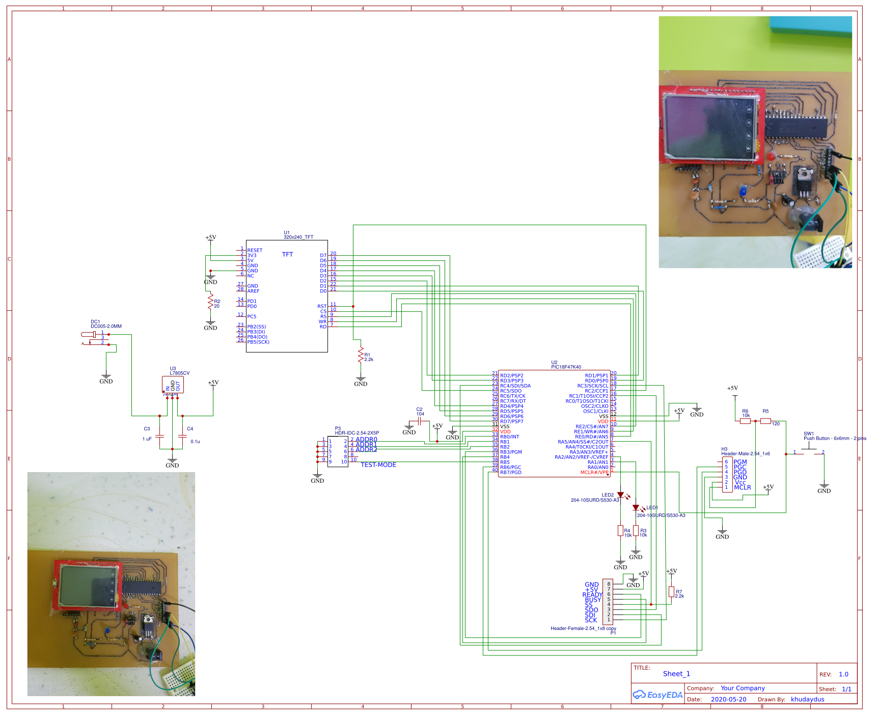 TFT embedded with built-in windows / Text editor window / edit box ...
