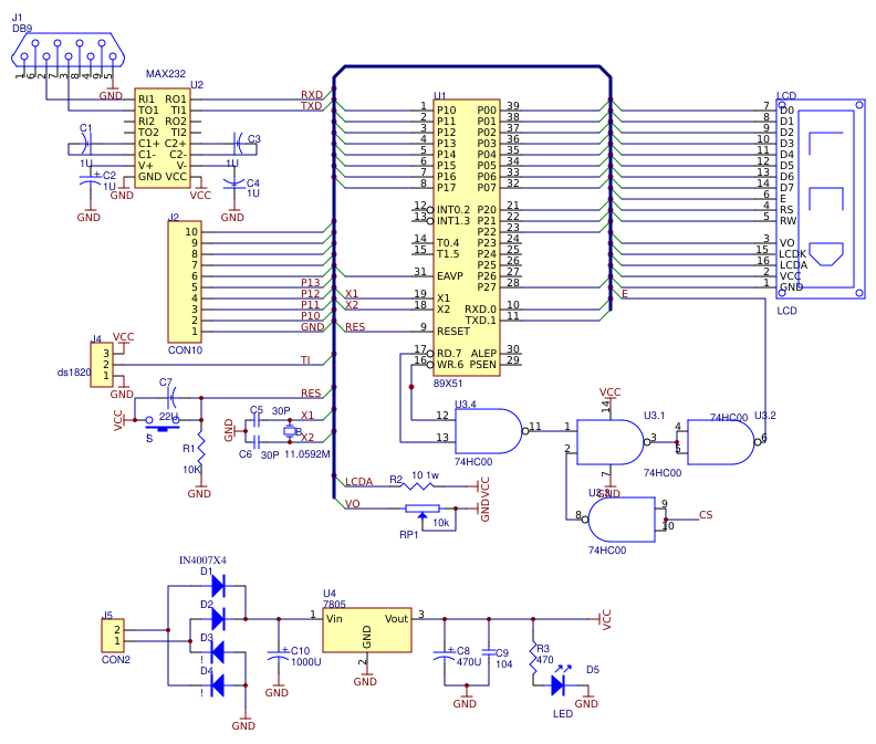 Microcontroller based Temperature Data Acquisition and Data Logger - OSHWLab
