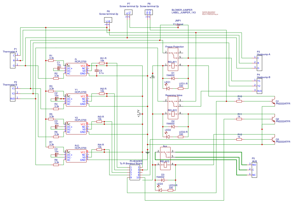 Thermostat monitor Interface - EasyEDA open source hardware lab
