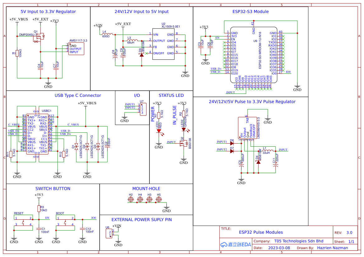 ESP32 Pulse Rev 3.0 - OSHWLab ESP32 Pulse Rev 3.0 - OSHWLab