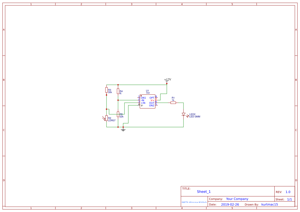 LDR OP AMP - EasyEDA open source hardware lab