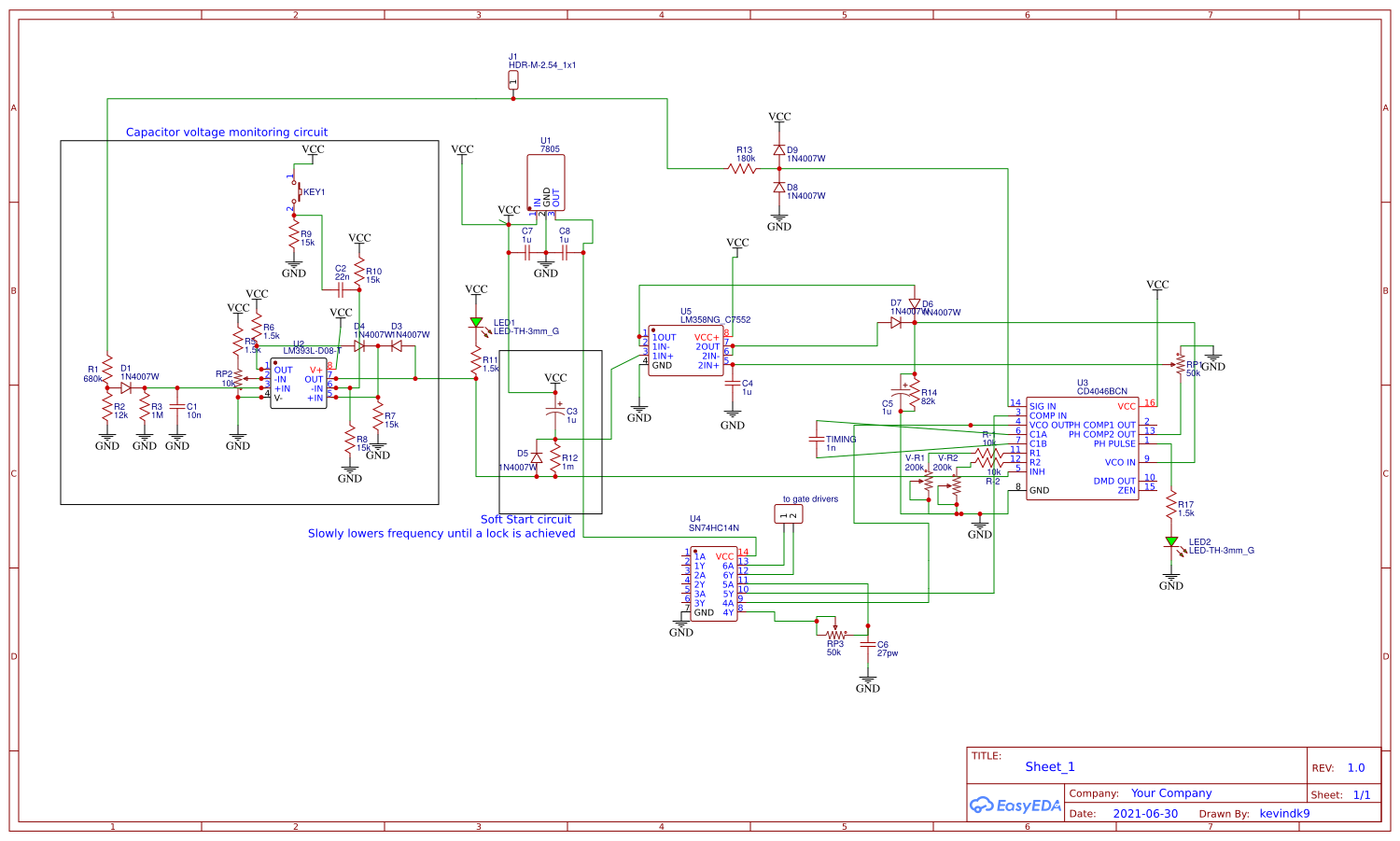 PLL induction Heater (updated for better tracking) - EasyEDA open ...