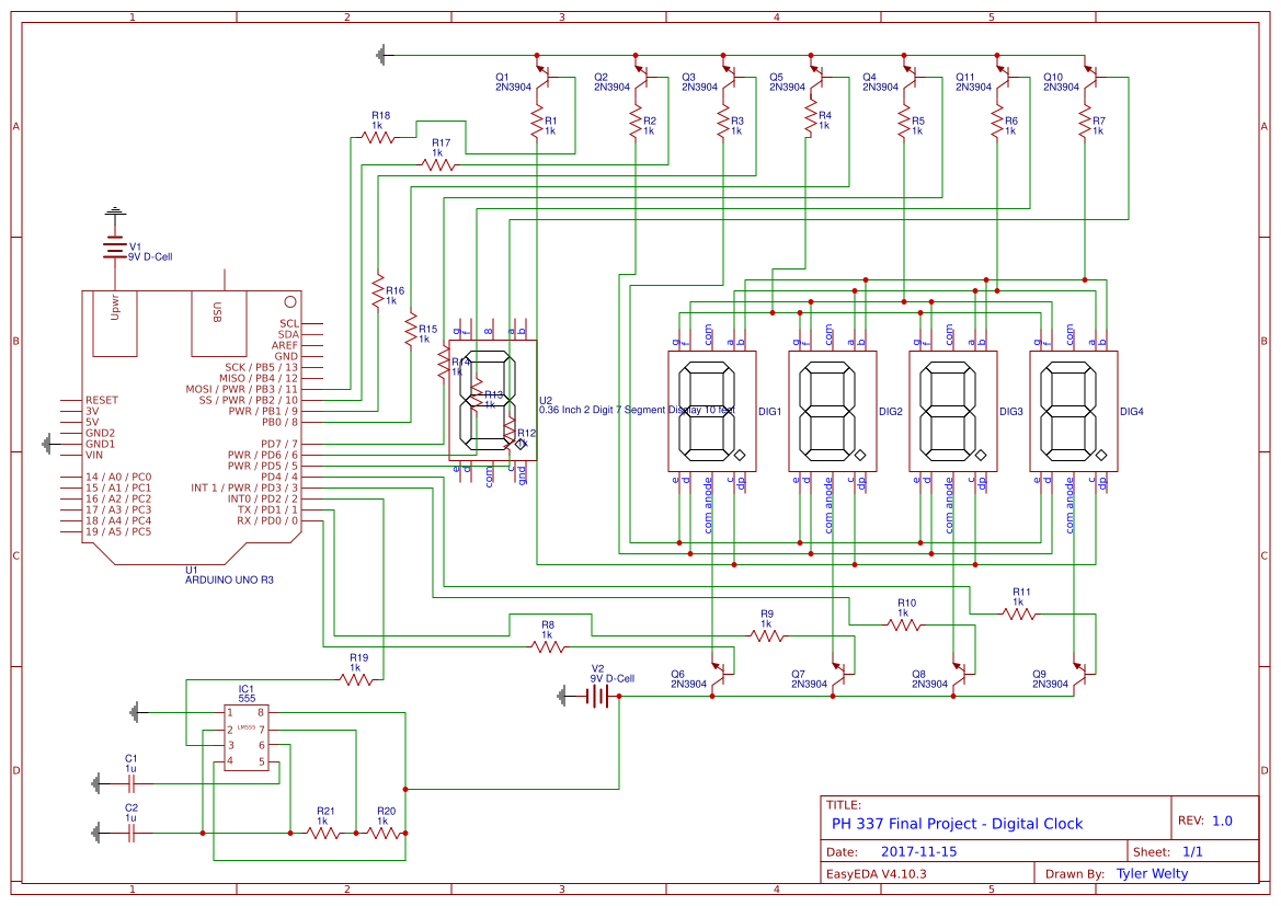 Arduino Uno Alarm Clock - OSHWLab