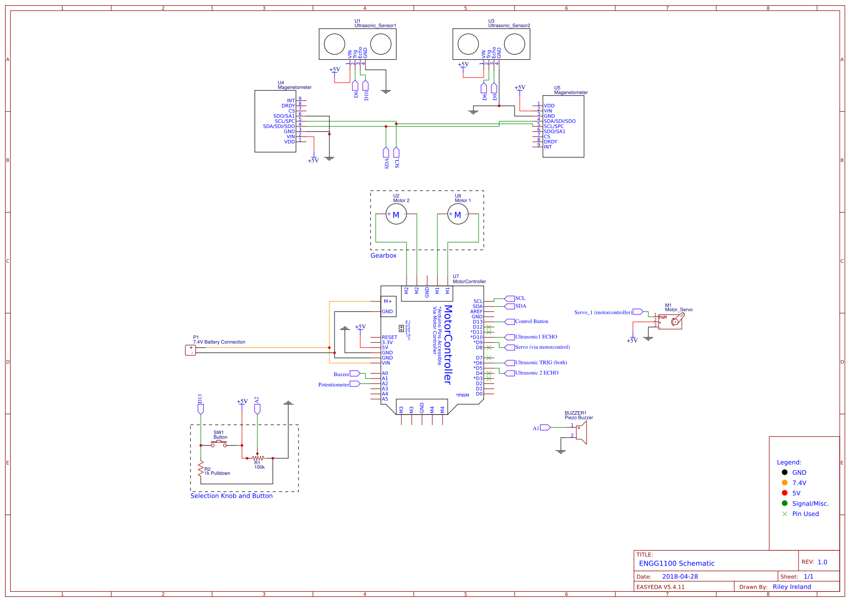 ENGG1100 Robot - EasyEDA open source hardware lab