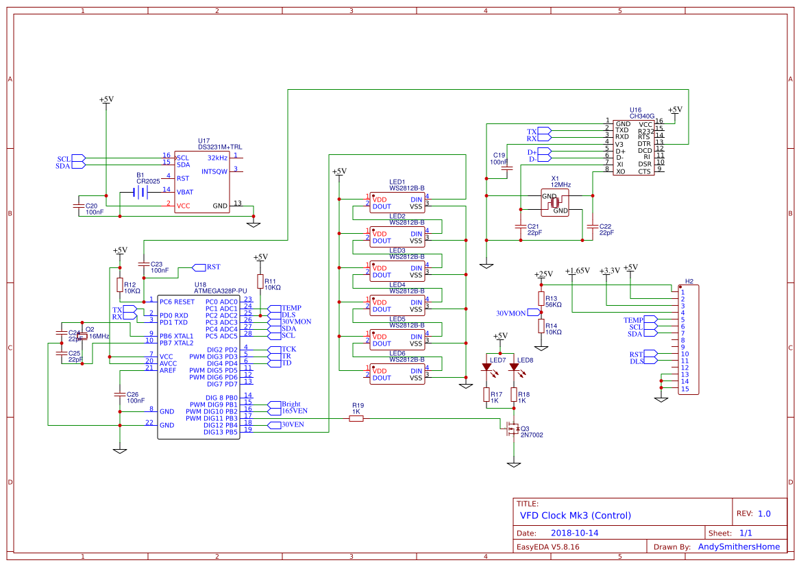 VFDClock - EasyEDA open source hardware lab