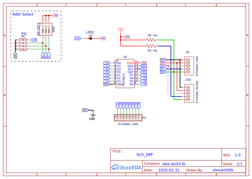 pcf8574 keypad - EasyEDA open source hardware lab